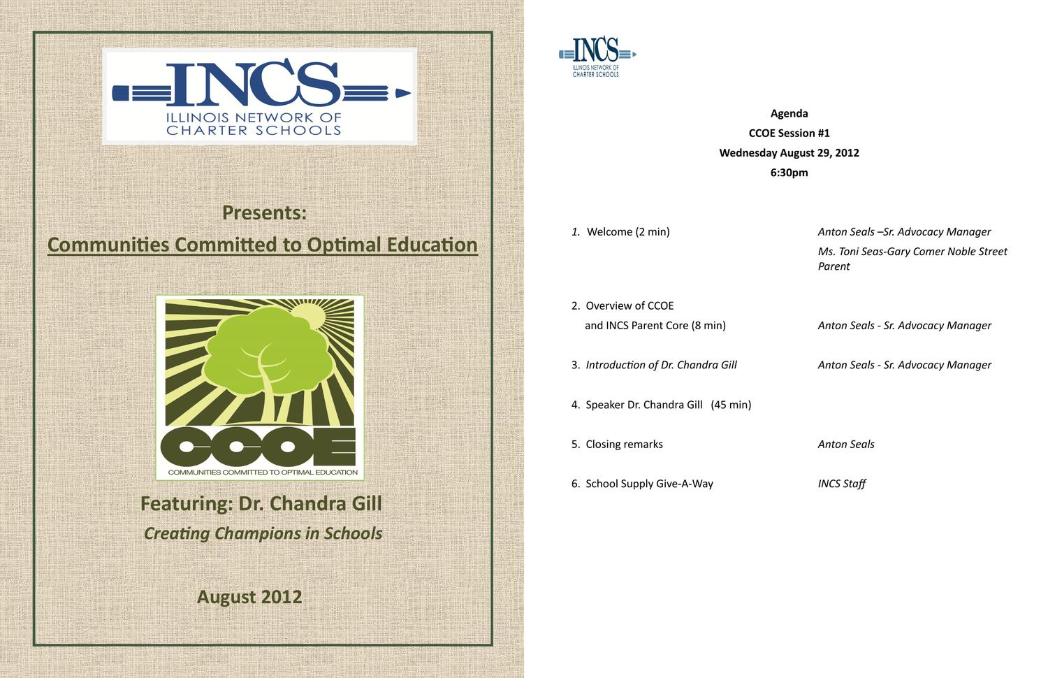 CCOE Program by lawrence Seals - Issuu