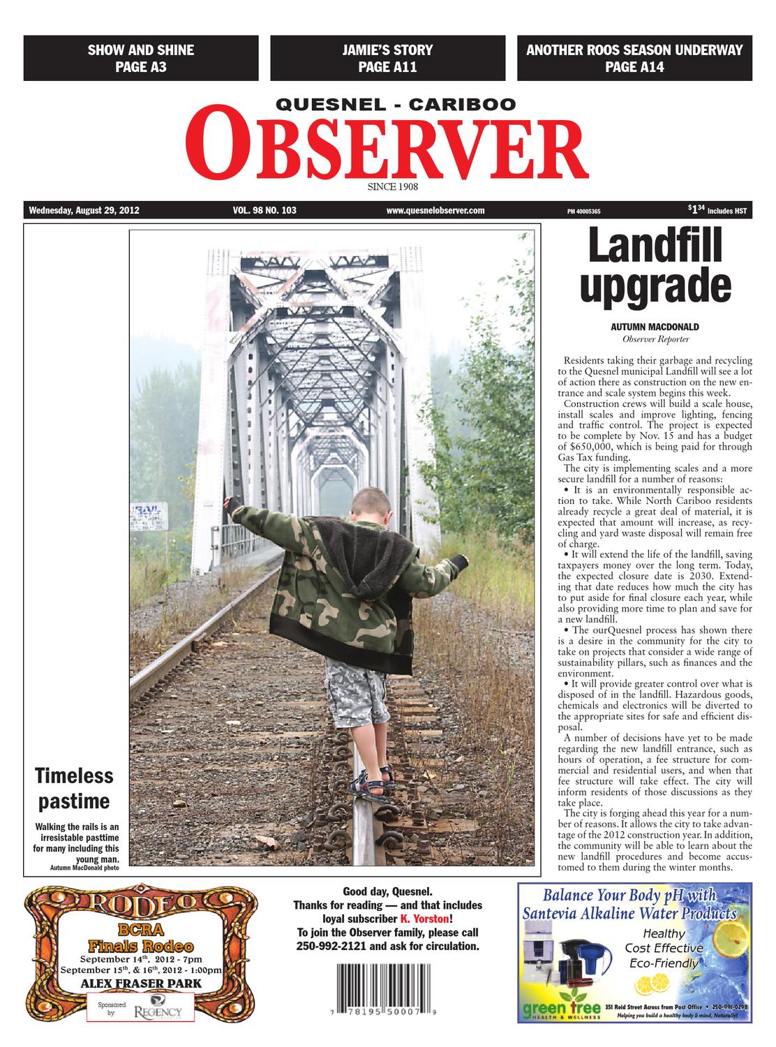 Quesnel Cariboo Observer, August 29, 2012 by Black Press Media Group ...