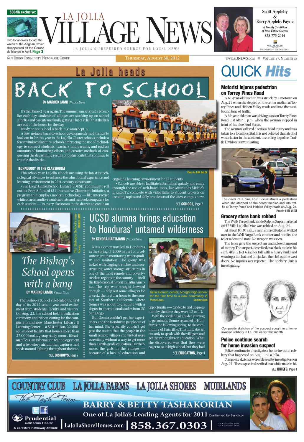 La Jolla Village News, August 30th, 2012 by San Diego Community ...