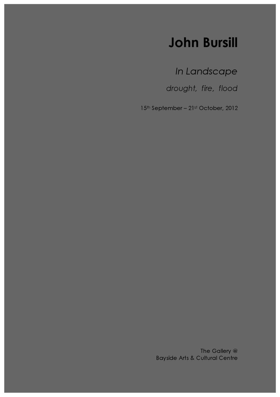 John Bursill In Landscape by Utopia Art Sydney - Issuu