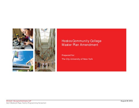 Hostos Master Plan Presentation by Hostos Community College - Issuu