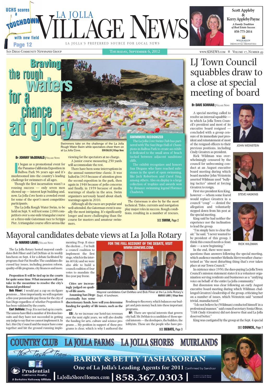 La Jolla Village News, September 6th, 2012 by San Diego Community ...