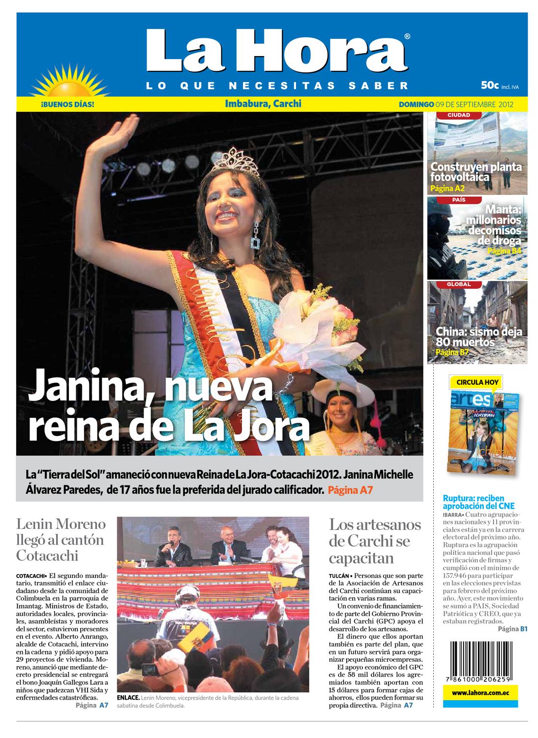 Edicion impresa Norte del 09 de septiembre de 2012 by LA HORA Ecuador ...