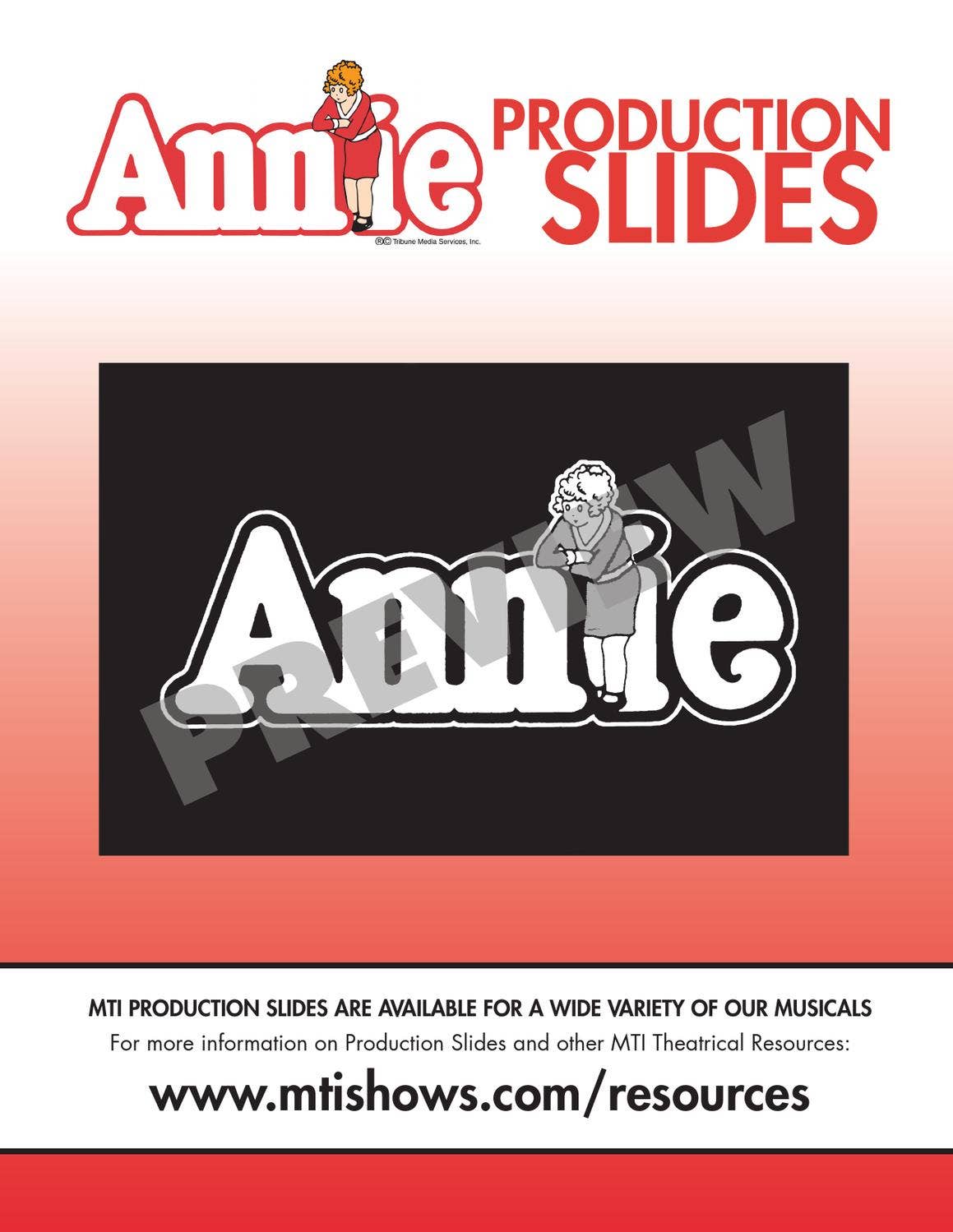 MTI Production Slides | ANNIE by Music Theatre International - Issuu