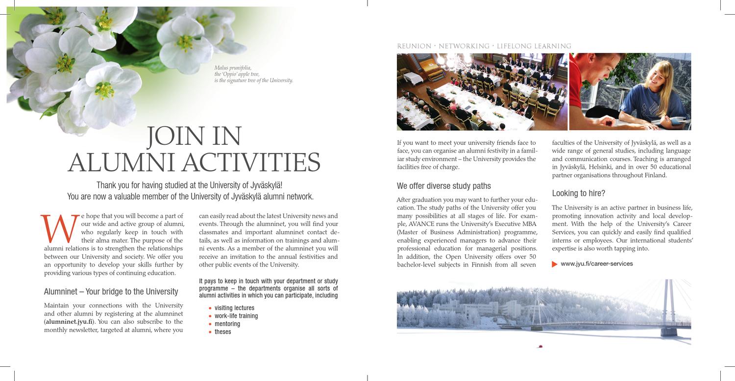 Welcome! From student to alumni by University of Jyvaskyla - Issuu