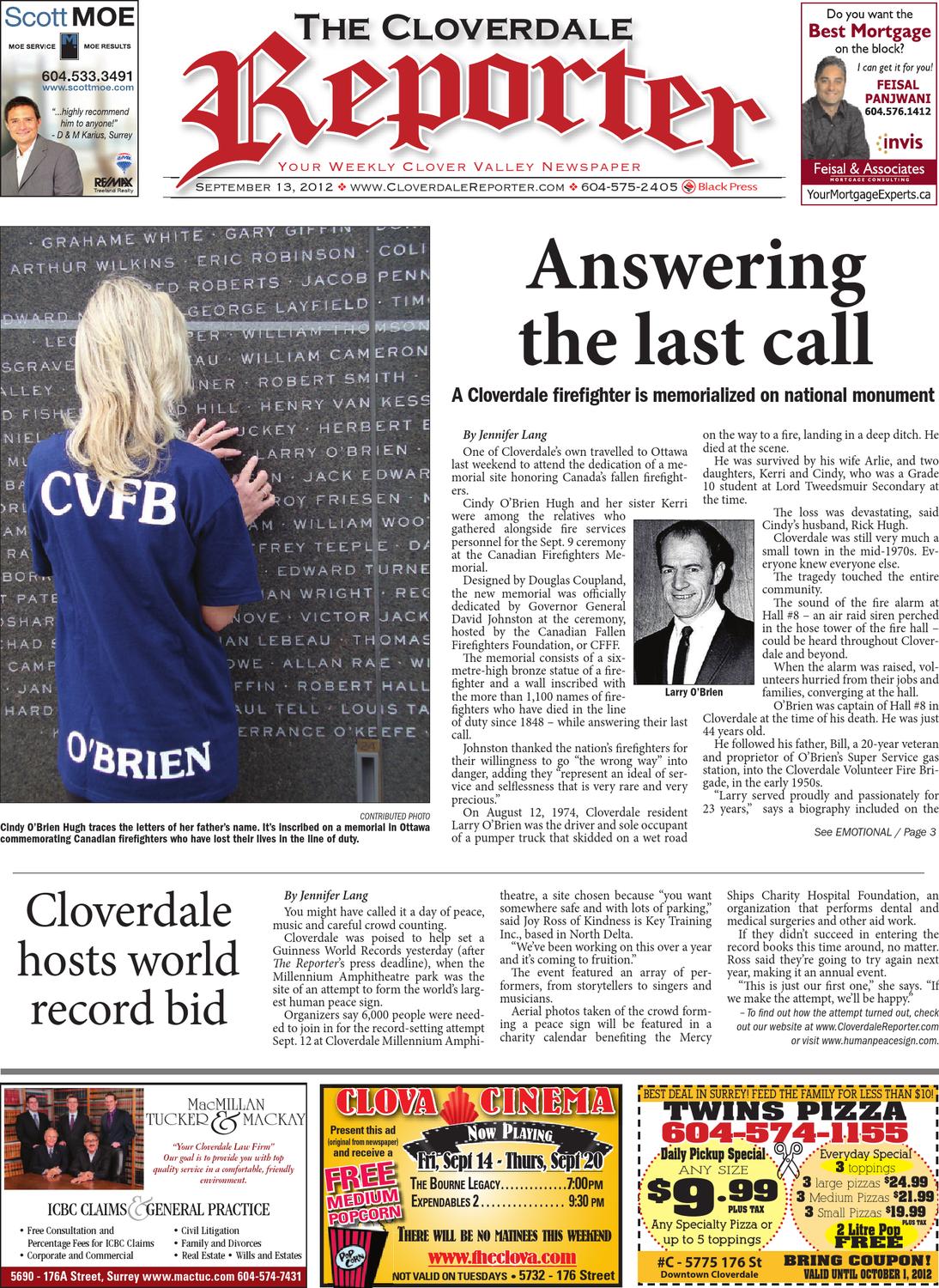 Cloverdale Reporter, September 13, 2012 by Black Press Media Group - Issuu