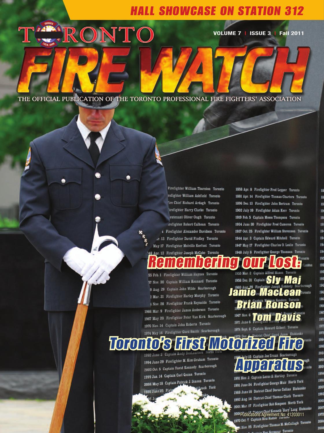 Fire Watch (Fall 2011) by Toronto Professional Fire Fighters ...