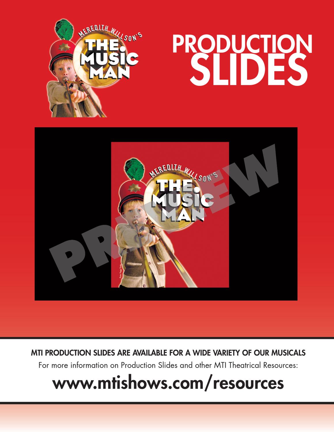 MTI Production Slides | THE MUSIC MAN by Music Theatre International ...