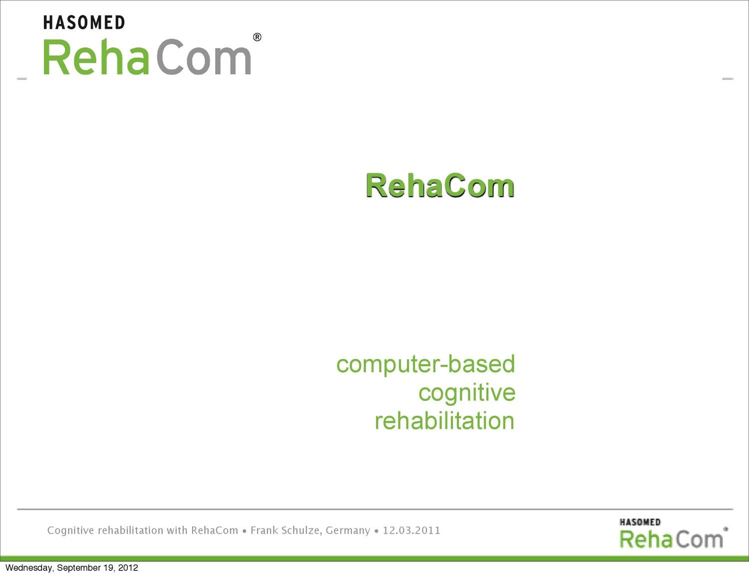 Introduction to RehaCom by Anatomical Concepts (UK) Ltd - Issuu