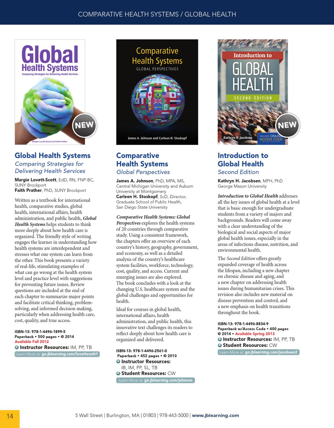 Jones & Bartlett Learning Public Health & Health Administration Academic Catalog 2012-2013 by ...