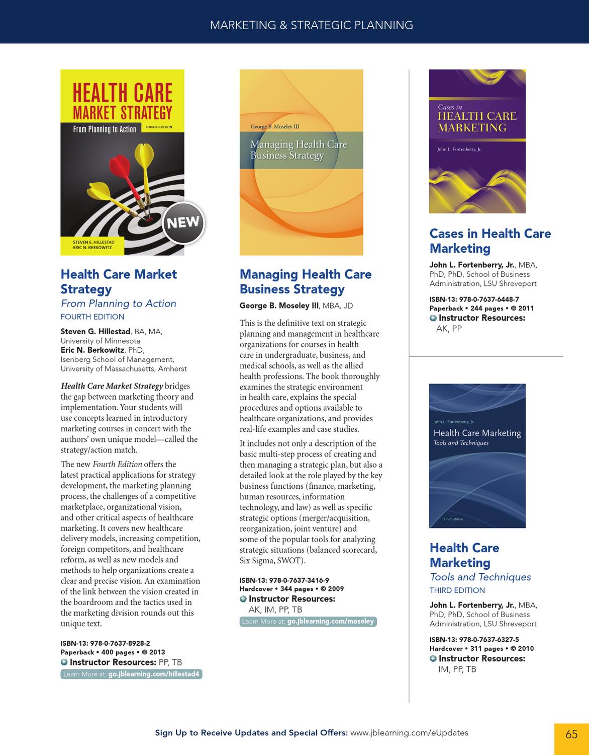 Jones & Bartlett Learning Public Health & Health Administration Academic Catalog 2012-2013 by ...