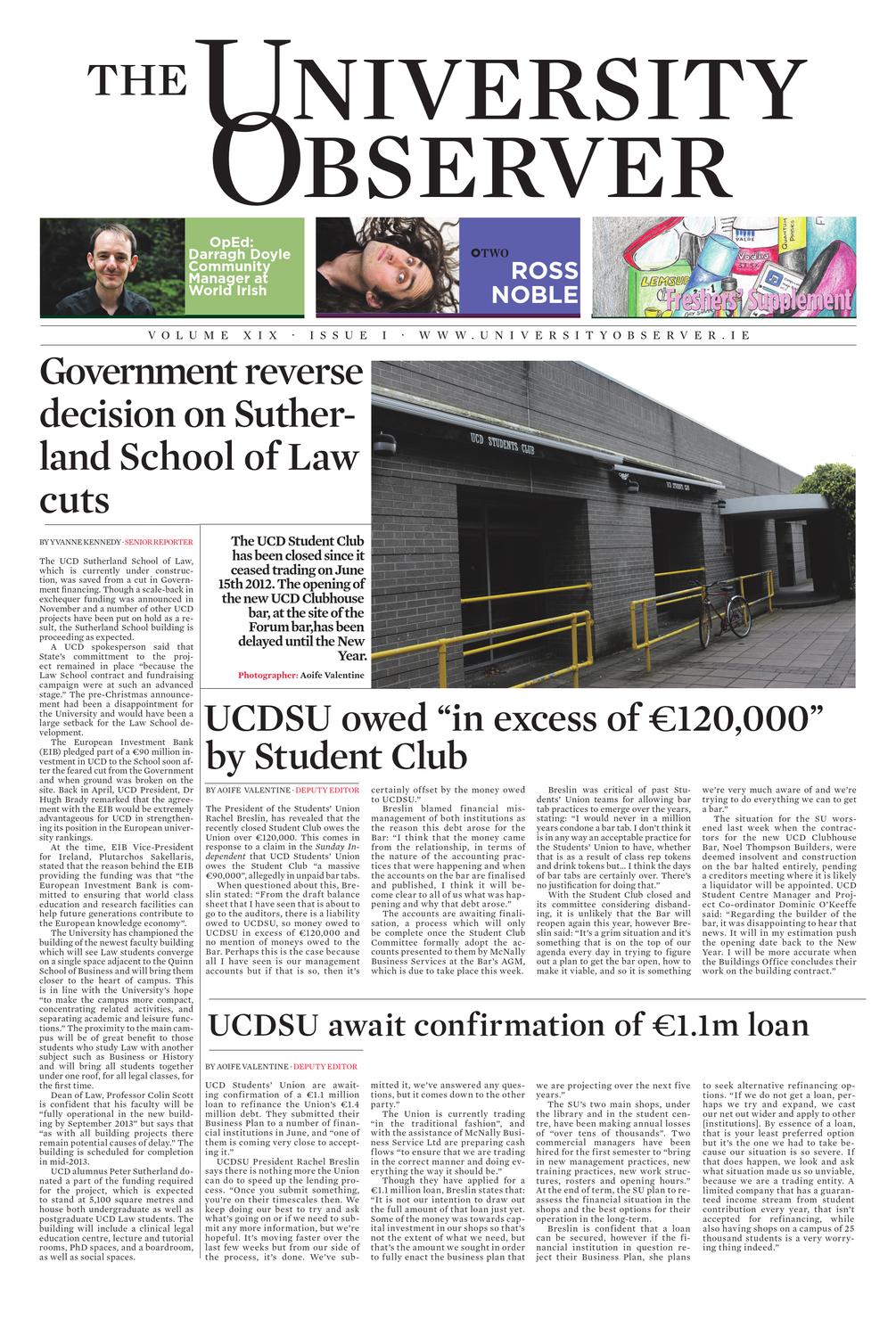 University Observer Volume XIX Issue I by The University Observer - Issuu