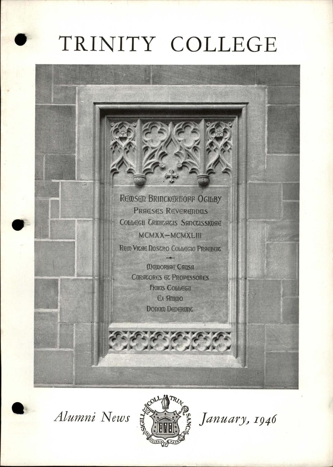 Jan1946 by Trinity College Digital Repository - Issuu