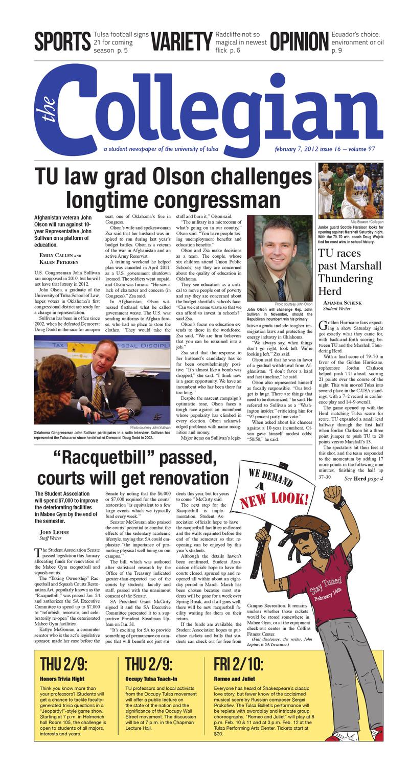 Collegian: 7 Feb 2012 Issue, Volume 97 by The Collegian: Student ...