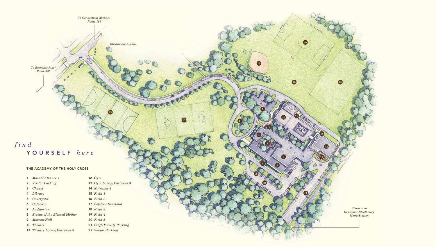 AHC Campus Map by The Academy of the Holy Cross - Issuu