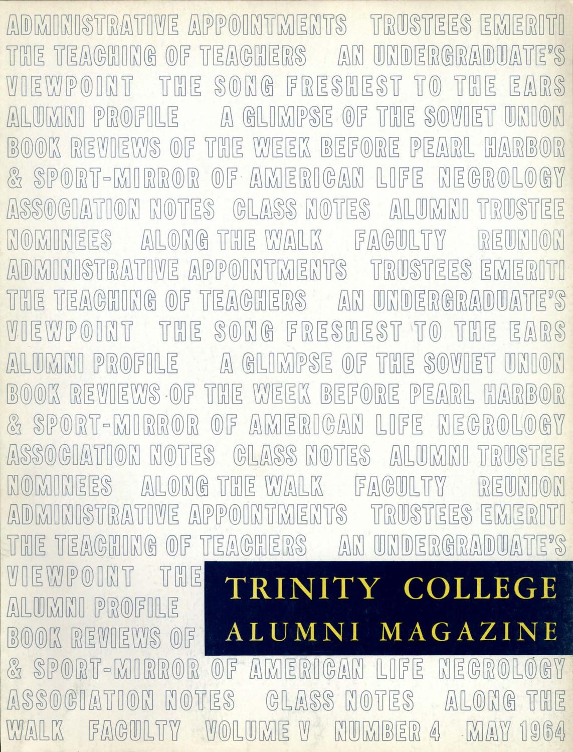 May1964 by Trinity College Digital Repository - Issuu