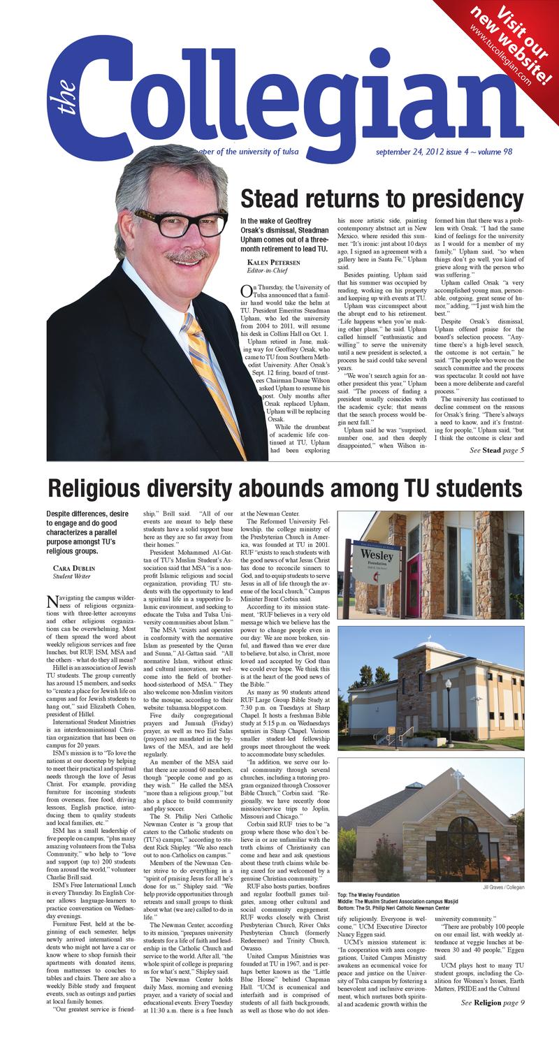 Collegian: 24 Sept 2012 Issue by The Collegian: Student Newspaper of ...