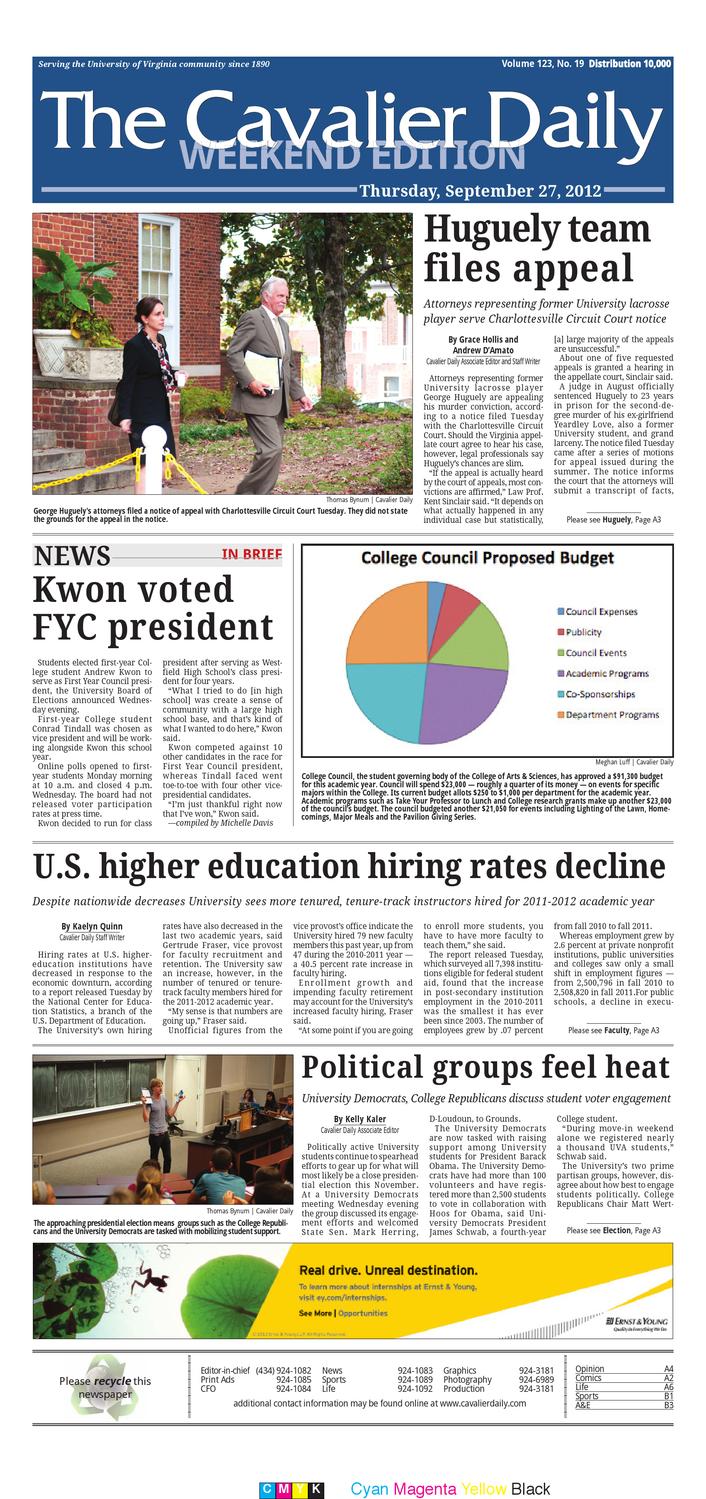 September 27, 2012 by The Cavalier Daily - Issuu