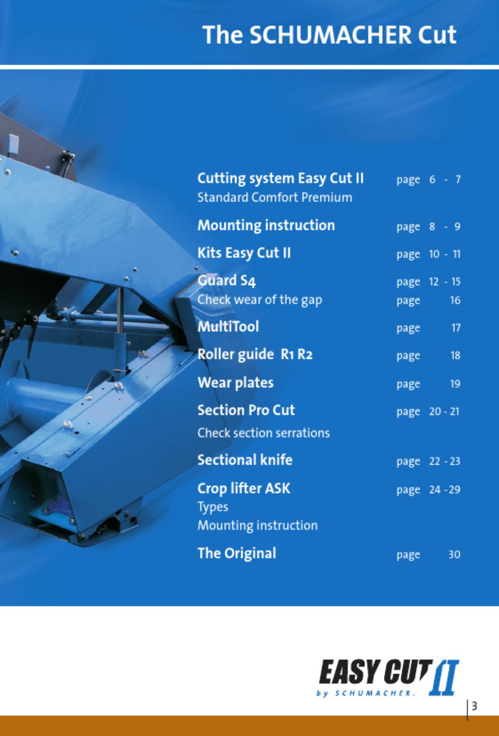 Schumacher Easy Cut II Cutting Harvest System by Info-Design Online - Issuu