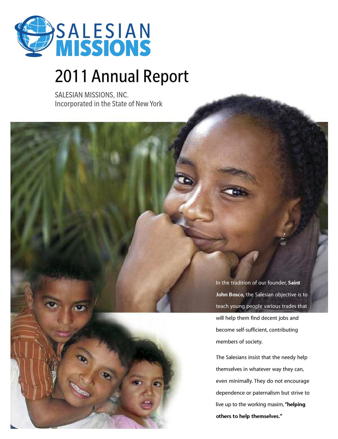 Salesian Missions 2011 Annual Report by Salesian Missions - Issuu