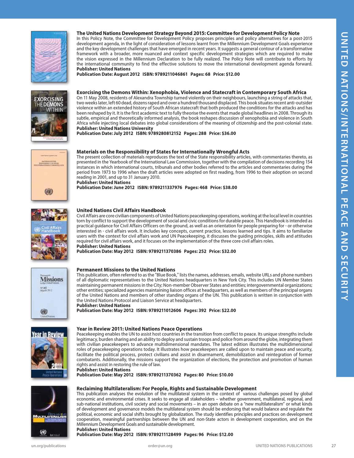 UN Publications Autumn Winter 2012 -2013 catalogue by United Nations ...