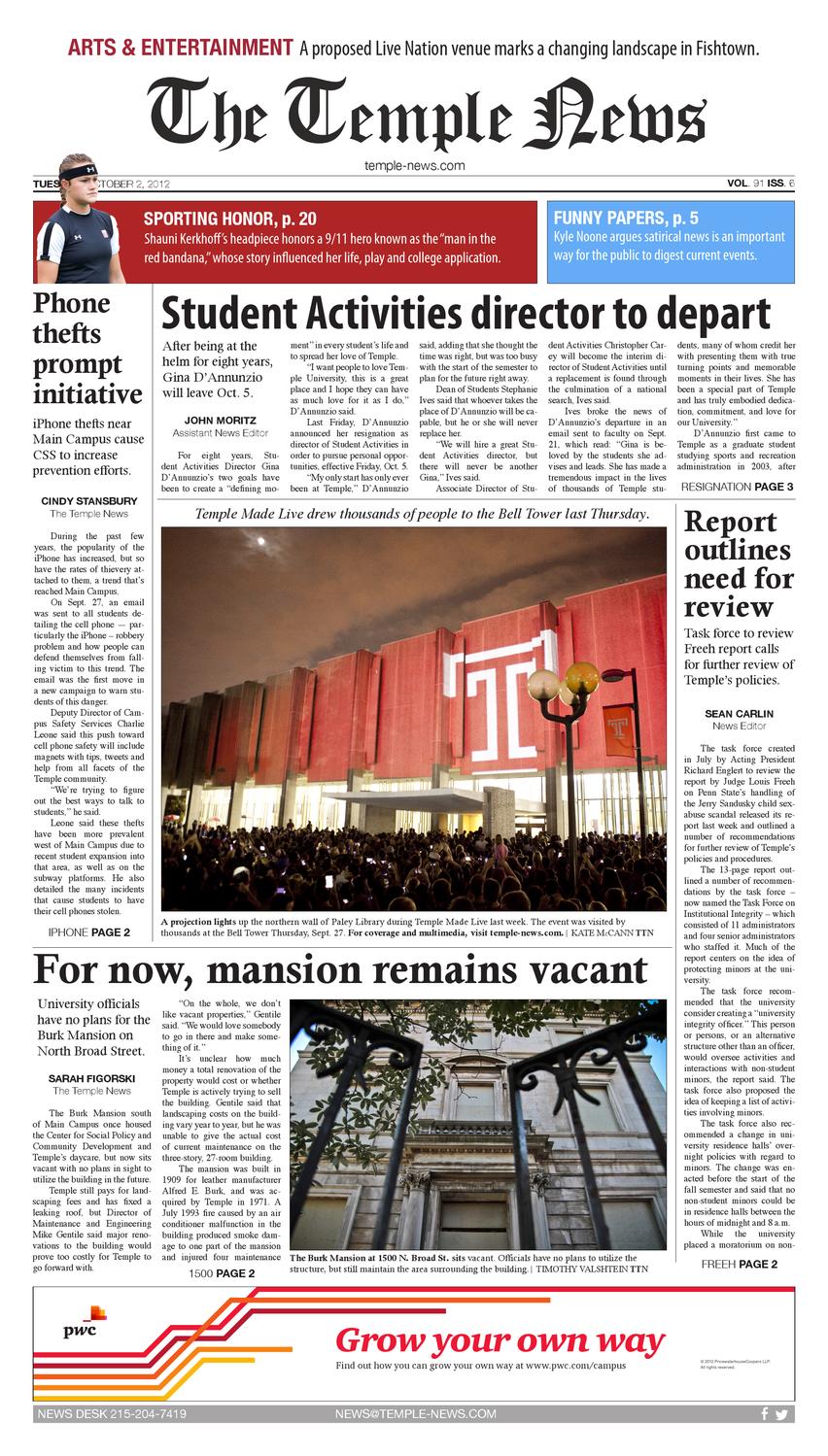 Volume 91, Issue 6 by The Temple News - Issuu