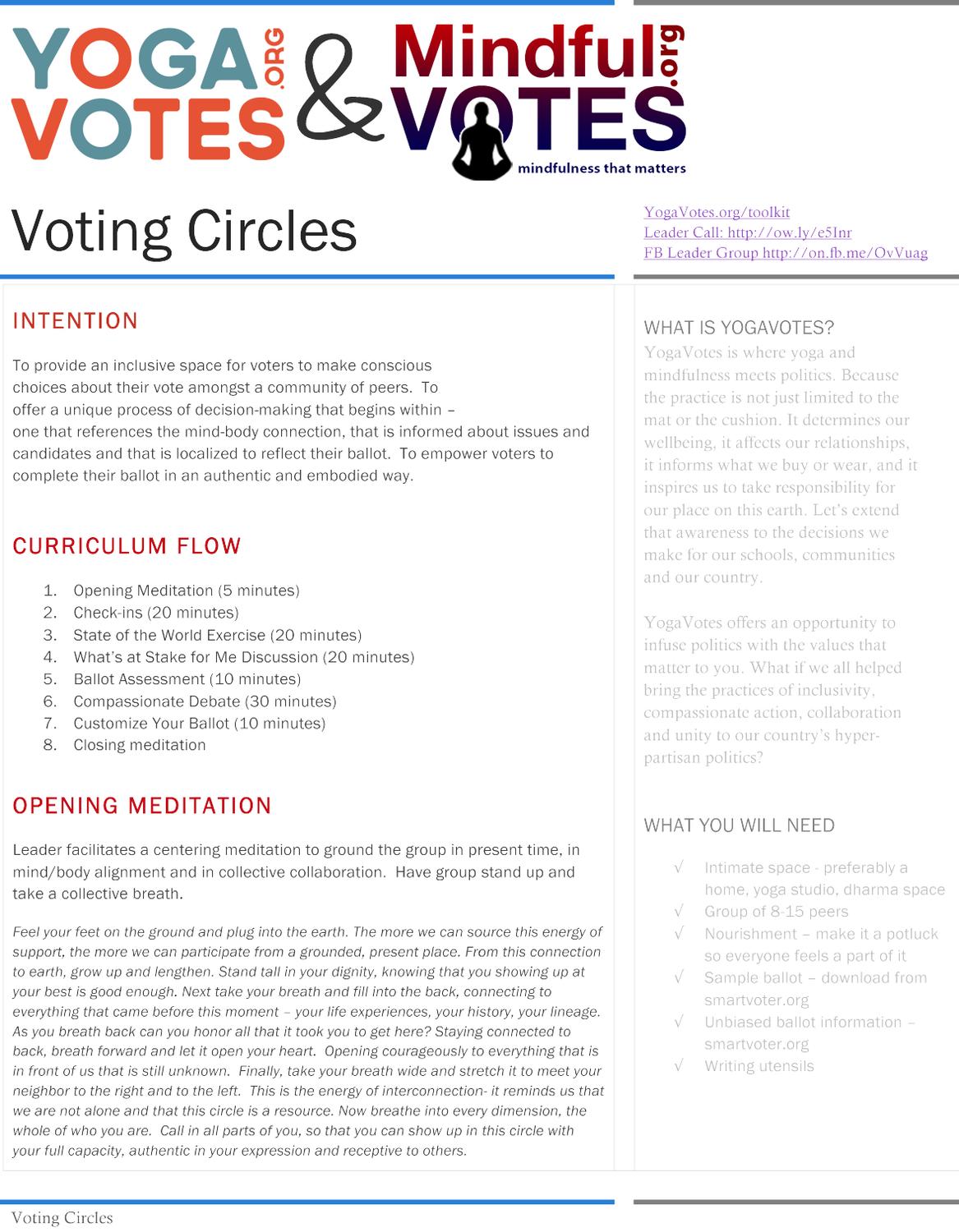 Voting Circles Guide by Transformative Change - Issuu