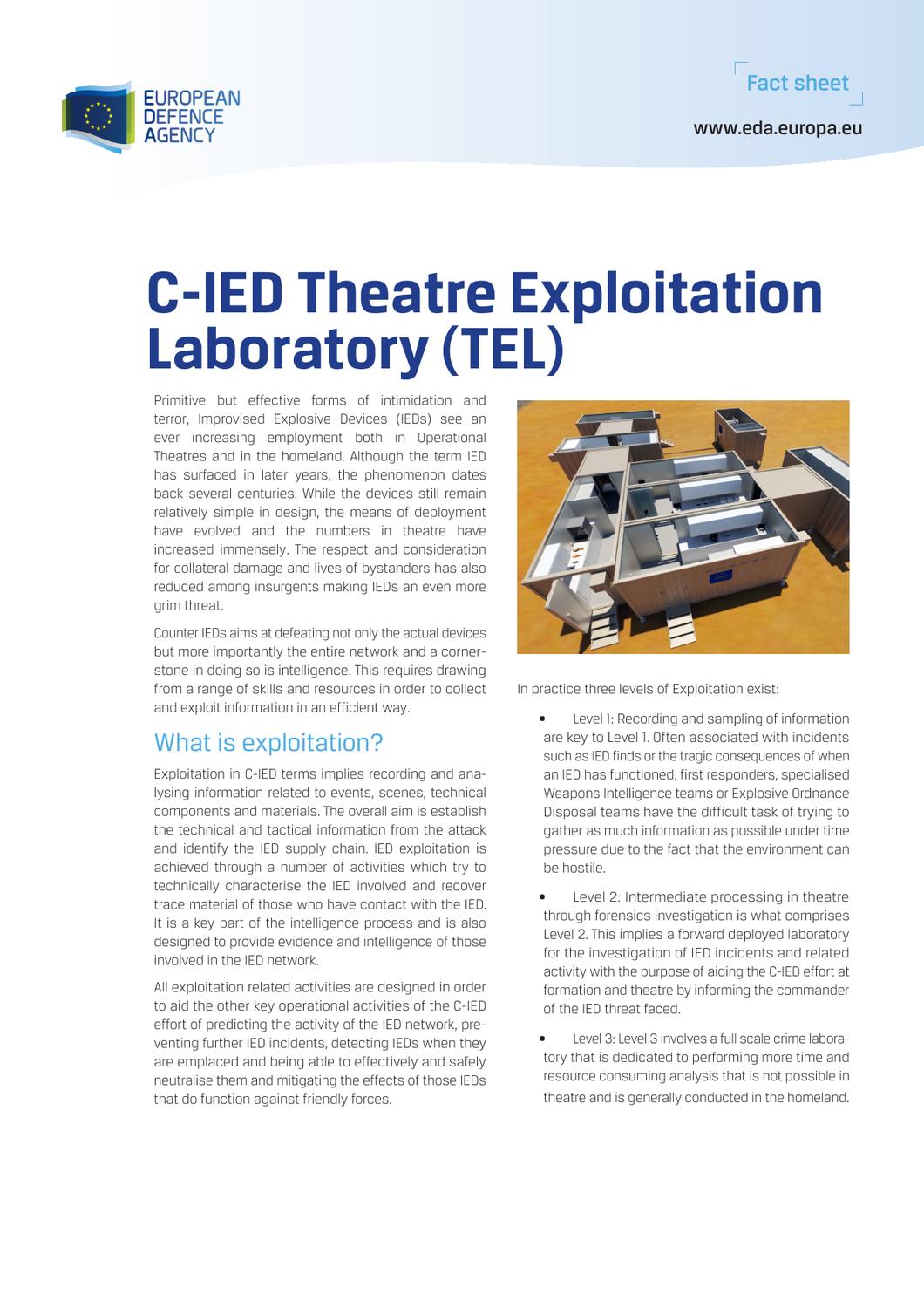 Counter IED Factsheet by European Defence Agency - Issuu