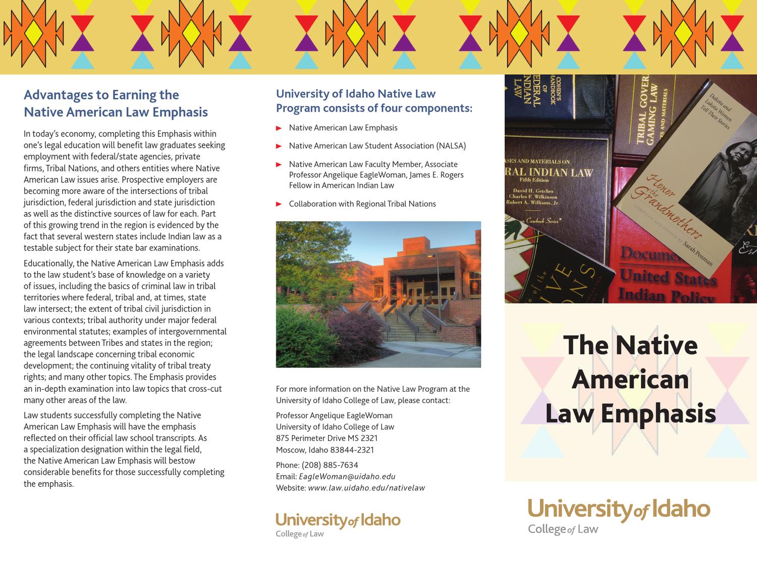 College of Law Native American Law Emphasis Brochure by The University ...