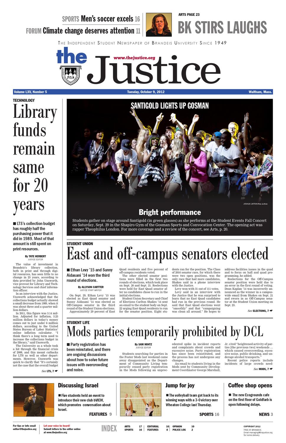 The Justice, October 9, 2012 issue by The Justice - Issuu