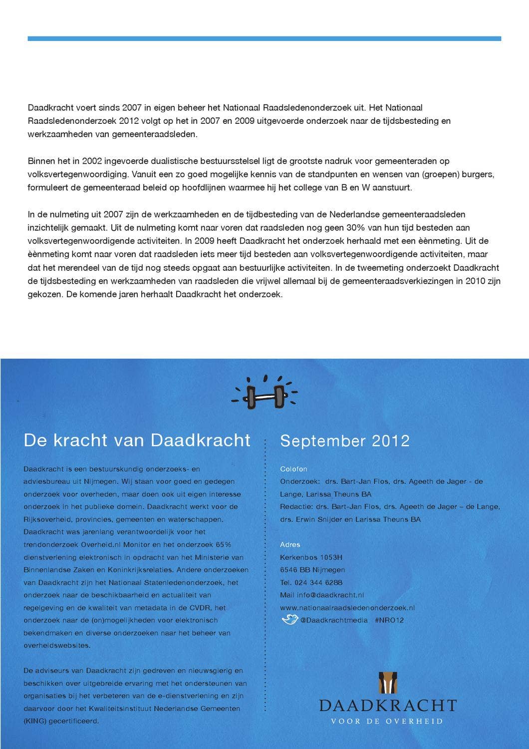 Nationaal Raadsledenonderzoek 2012 by Peter Flohr - Issuu