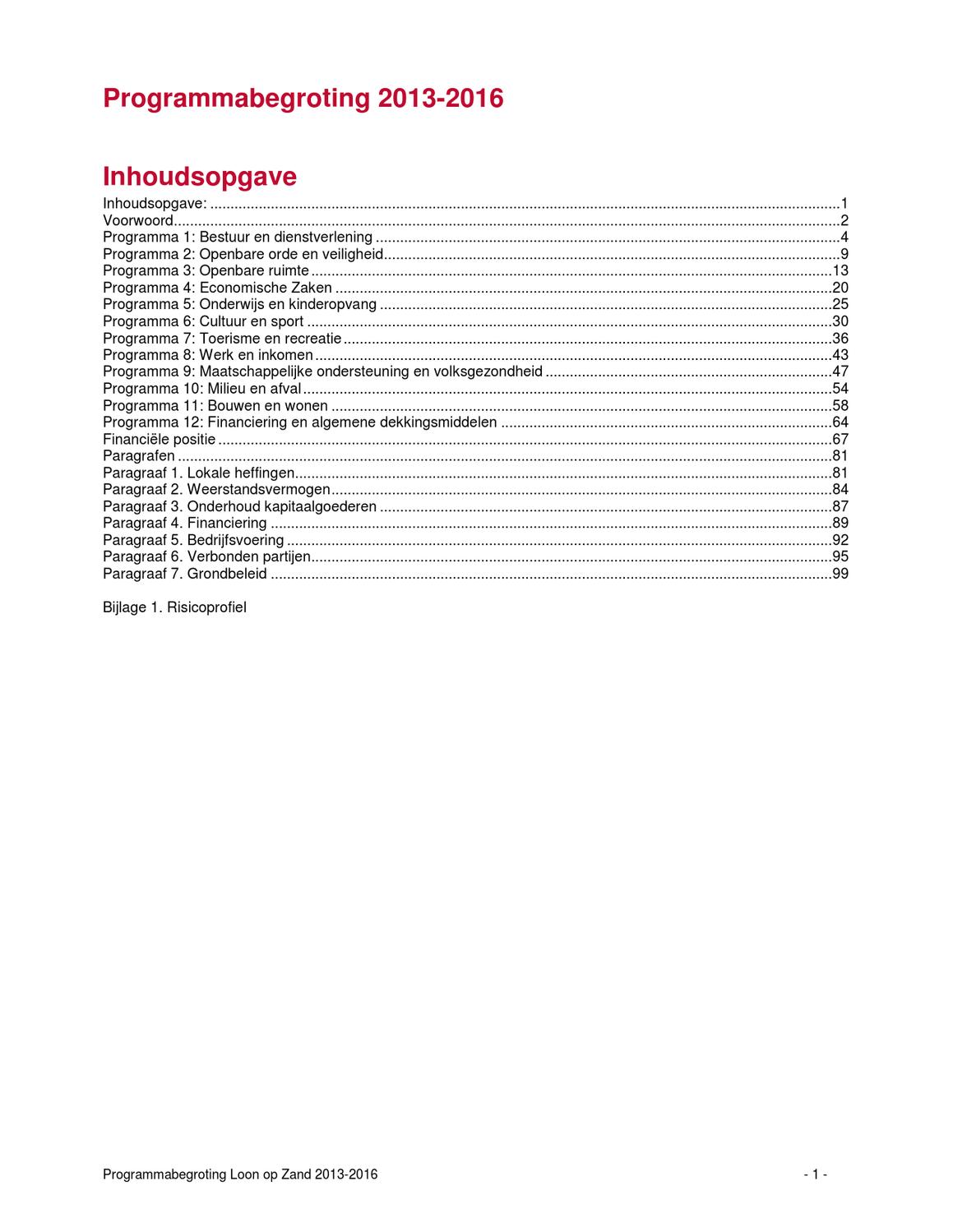 2012-10-11 programmabegroting 2013-2016 by Peter Flohr - Issuu