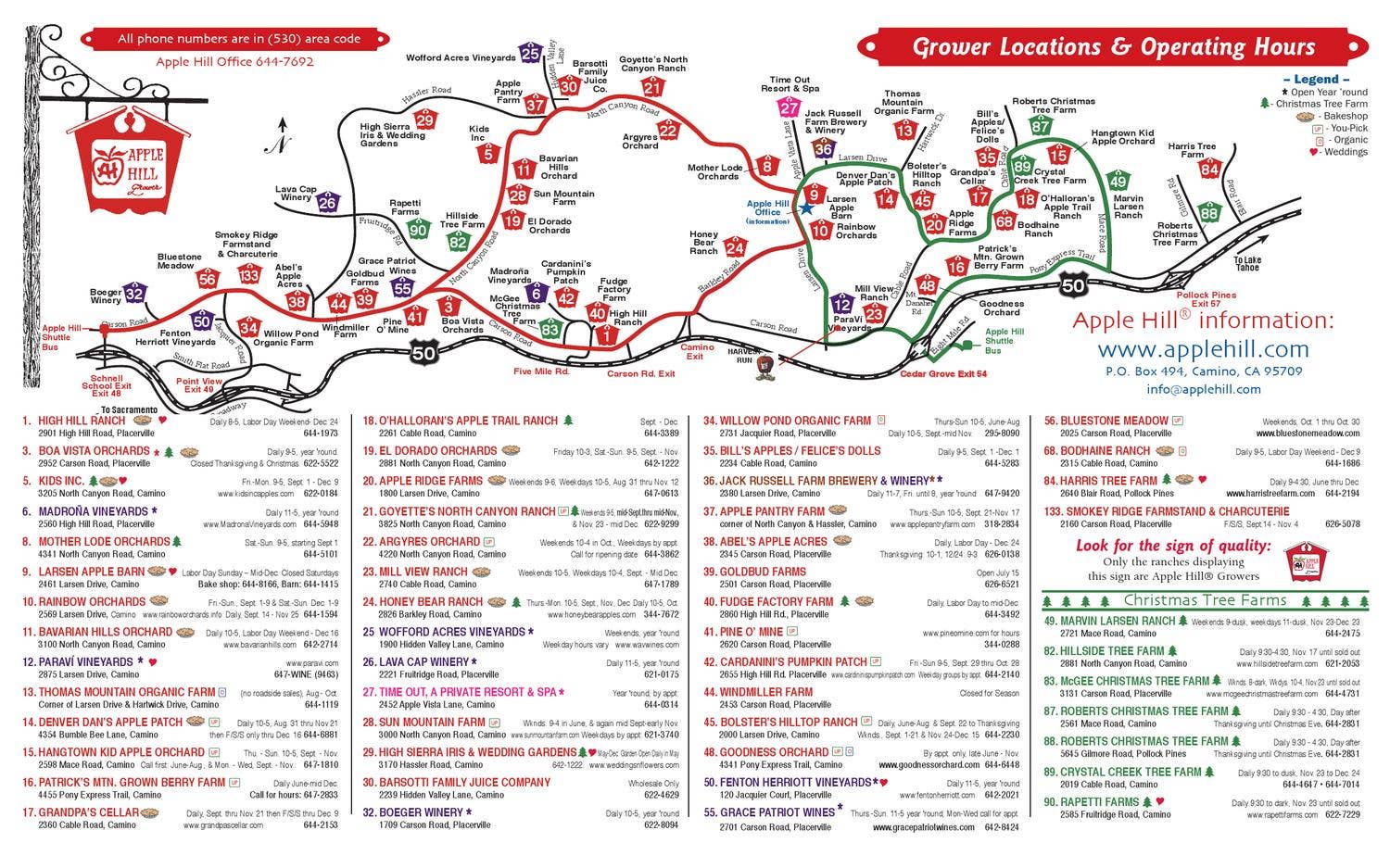 2012 Apple Hill map by Apple Hill® Growers Association - Issuu