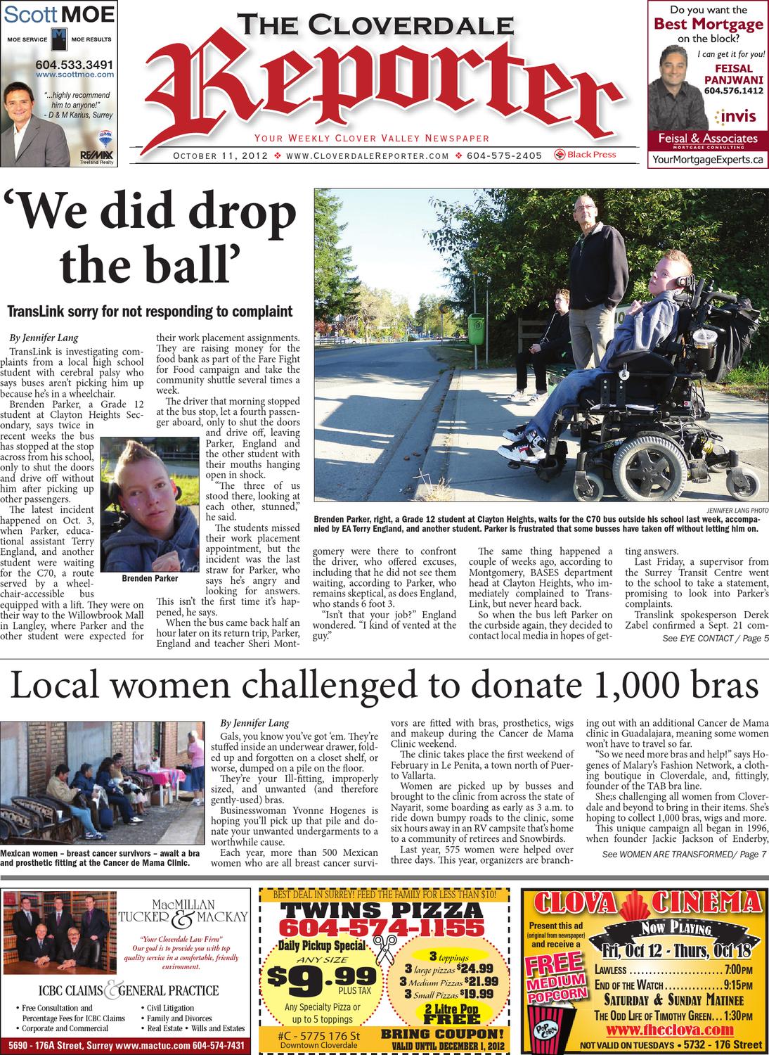 Cloverdale Reporter, October 11, 2012 by Black Press Media Group - Issuu