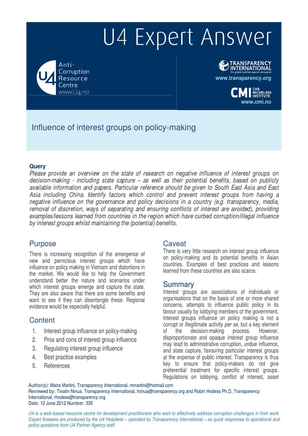  Examples Of Interest Groups Influencing Government How Do Interest