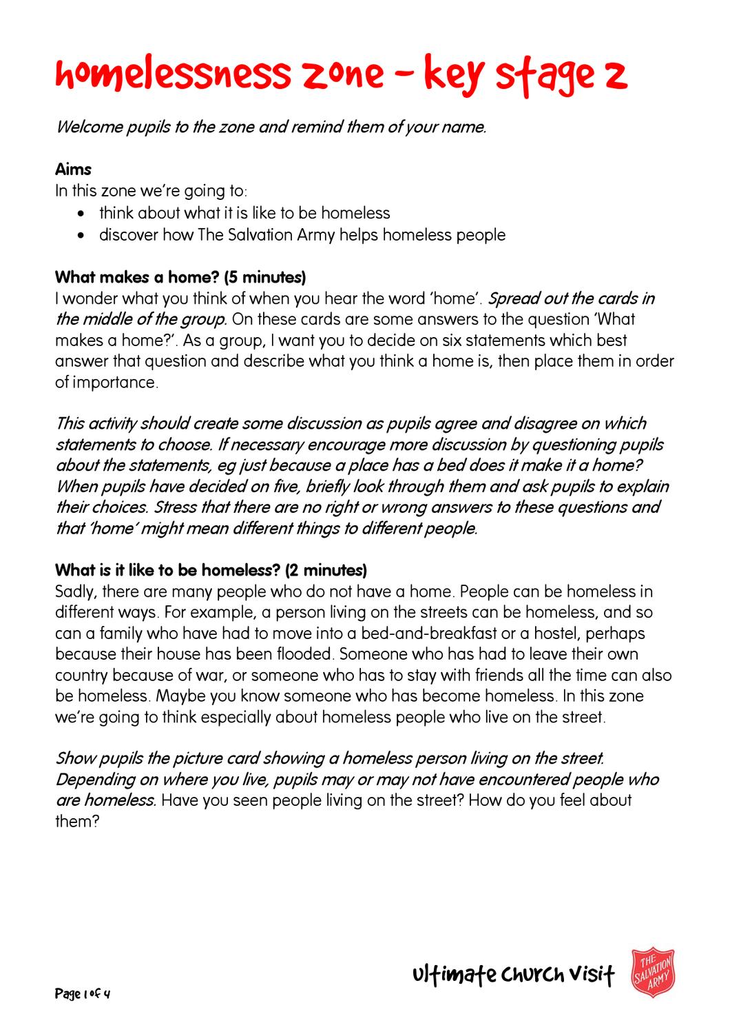 Homelessness zone script KS2 by The Salvation Army UK and Ireland - Issuu