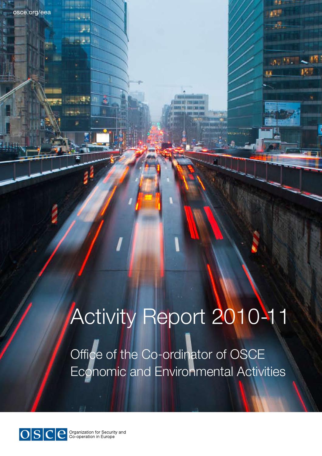 OSCE Economic and Environmental Activities - Activity Report 2010-11 by ...