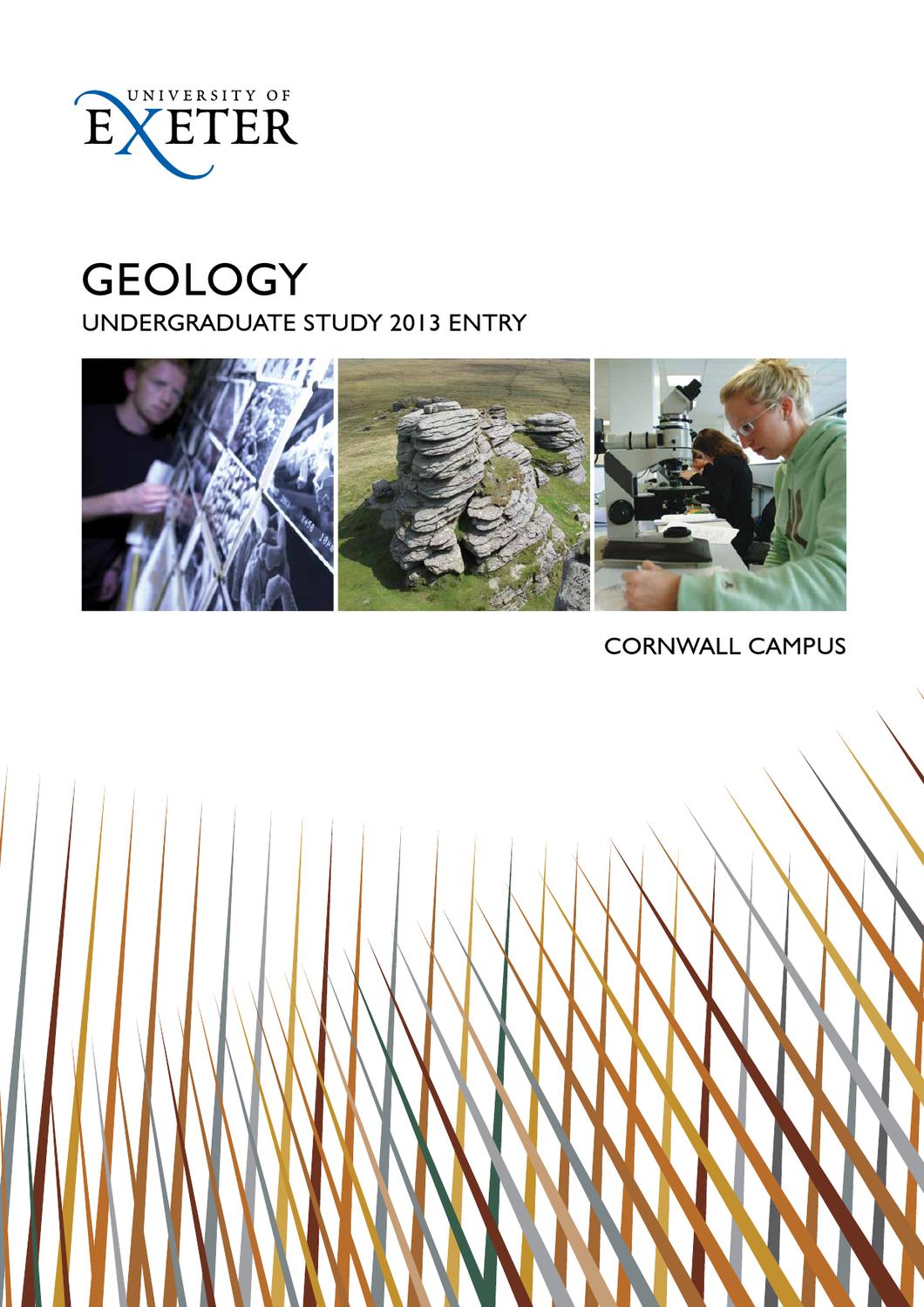 Geology brochure 2013 by University of Exeter - Issuu