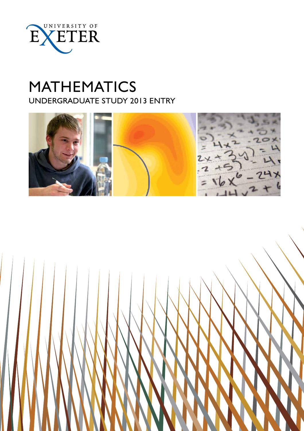 Mathematics brochure 2013 by University of Exeter - Issuu