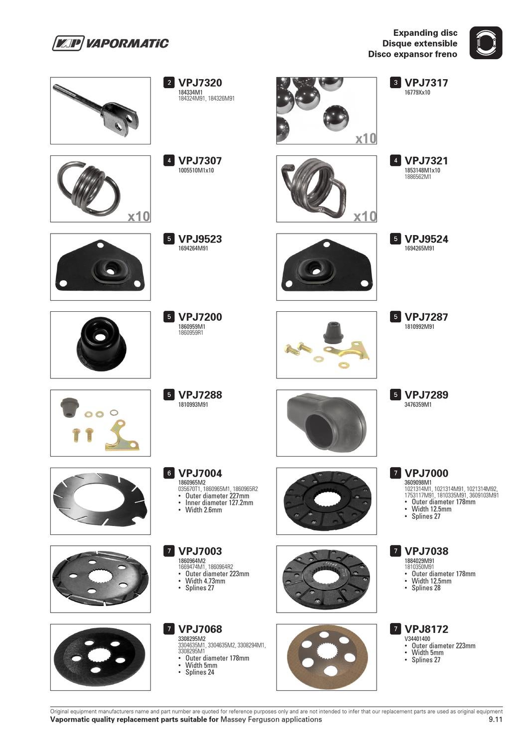 Massey Ferguson Catalogue - Brakes by The Vapormatic Co. Ltd. - Issuu