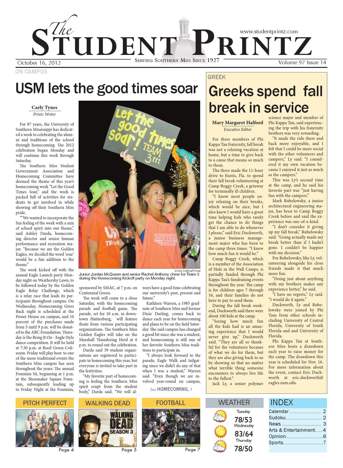 2012_10_16 by The Student Printz - Issuu