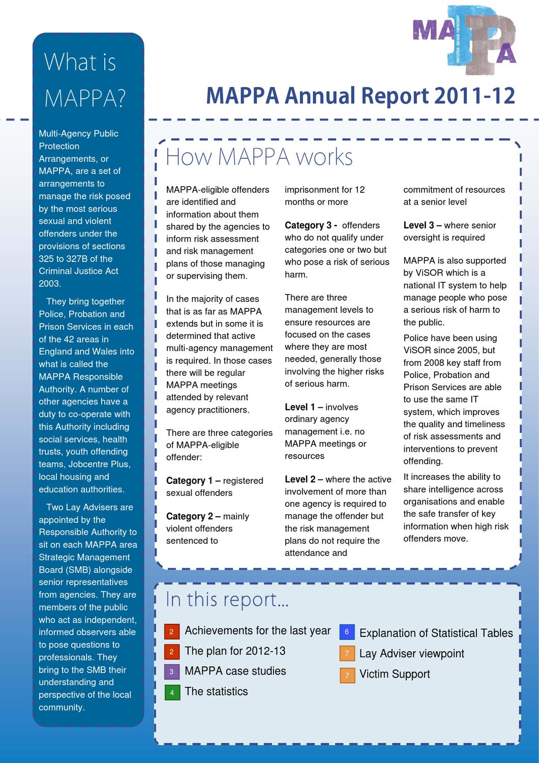 MAPPA Annual Report 2011-12 by Greater Manchester Police - Issuu