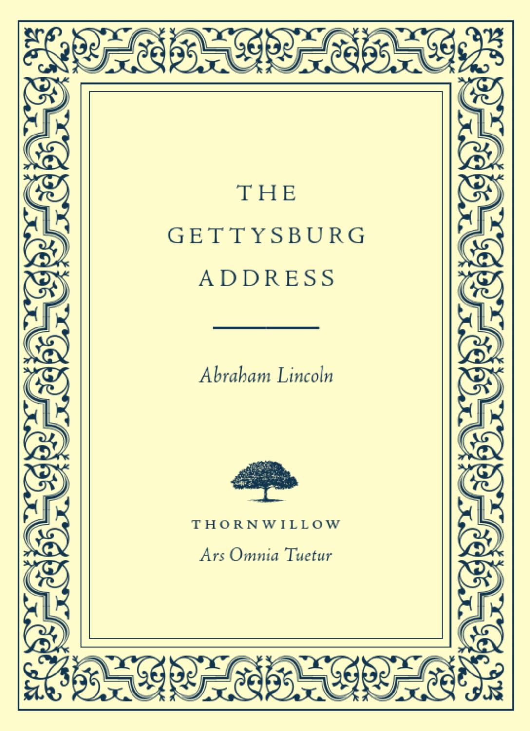 The Gettysburg Address by Thornwillow Press - Issuu