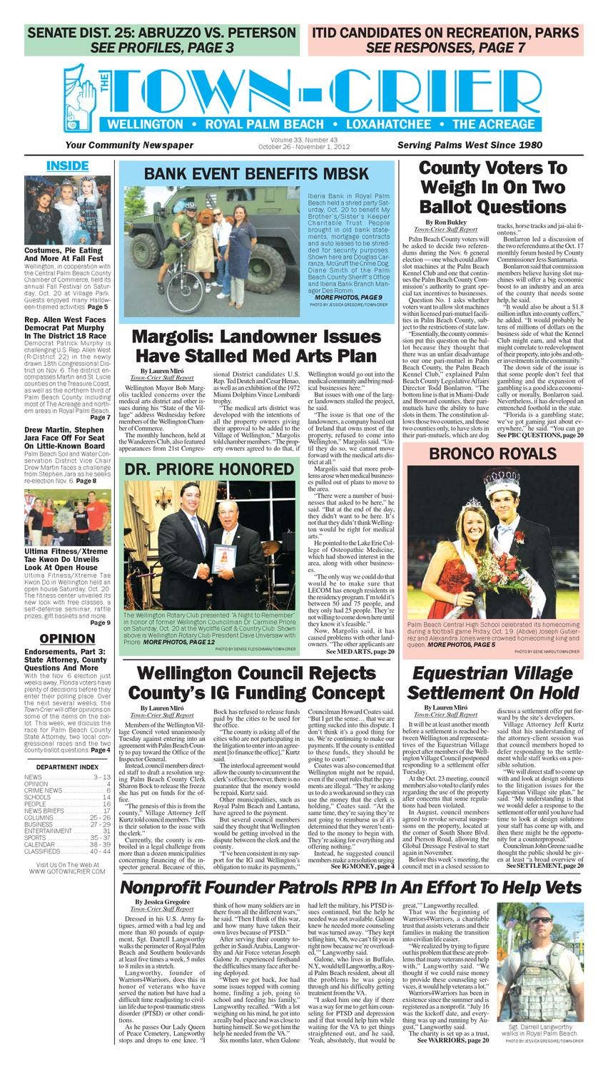 Town-Crier Newspaper October 26, 2012 by Wellington The Magazine LLC ...