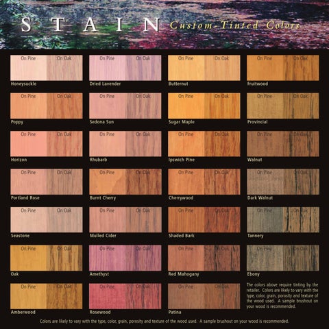 Cabot Interior Wood Stain Color Card by Marina Kirsch - Issuu