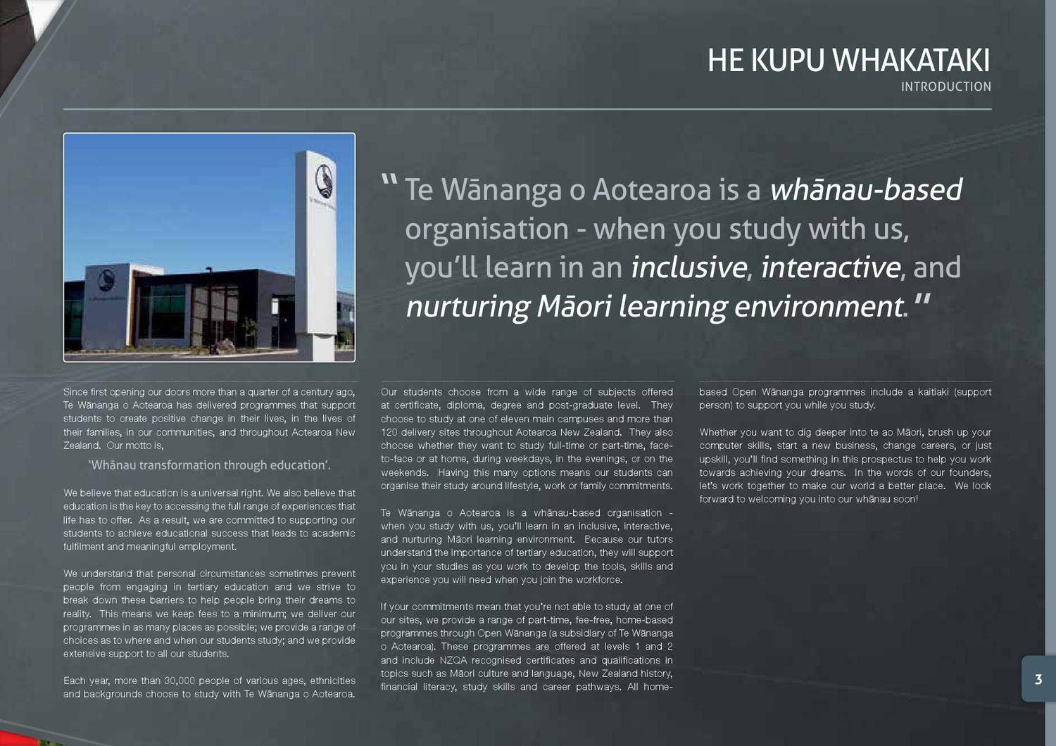 TWOA Prospectus 2013 by Te Wananga o Aotearoa - Issuu