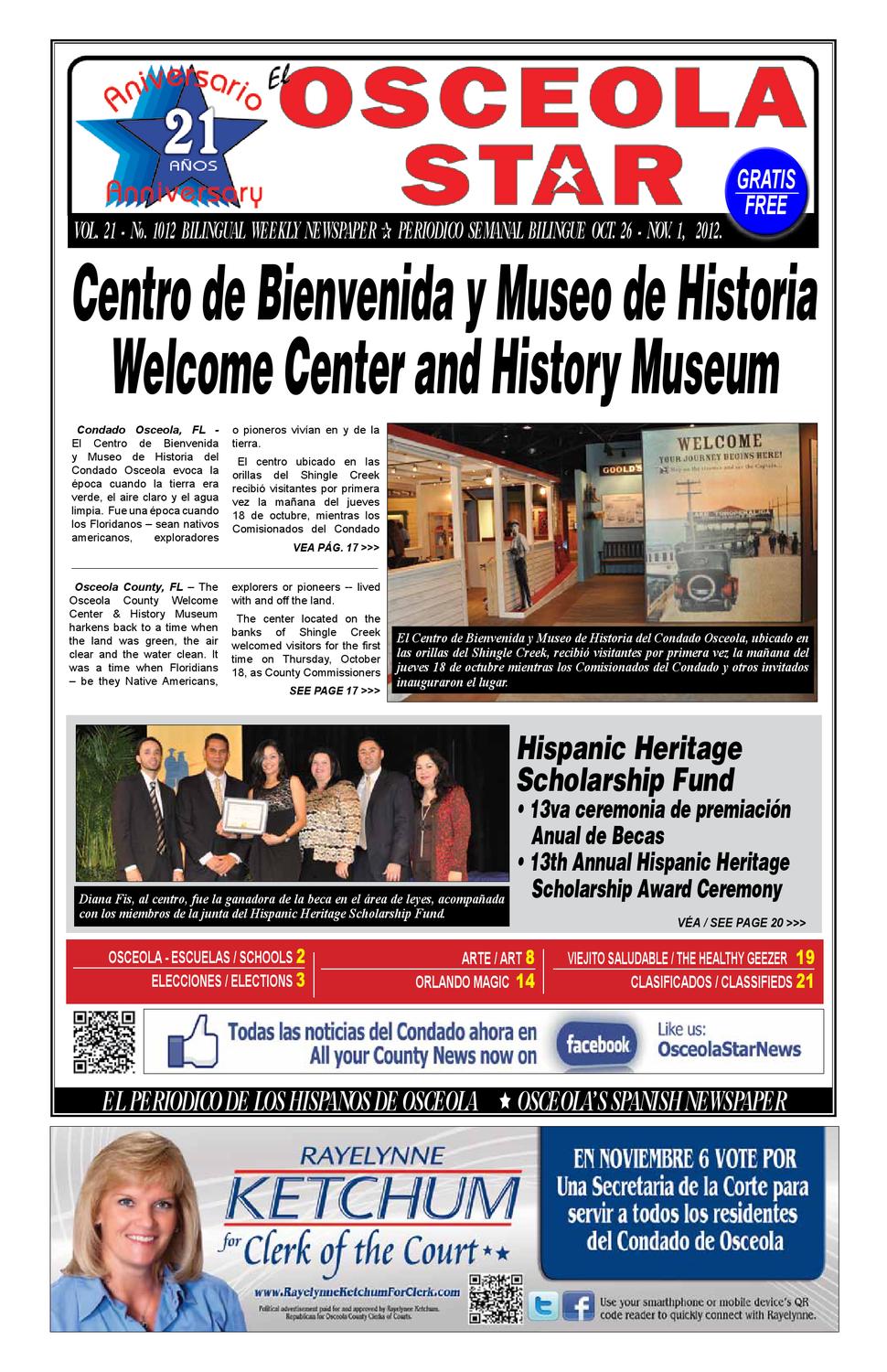 El Osceola Star Newspaper Oct. 26 - Nov. 1, 2012. by El Osceola Star ...