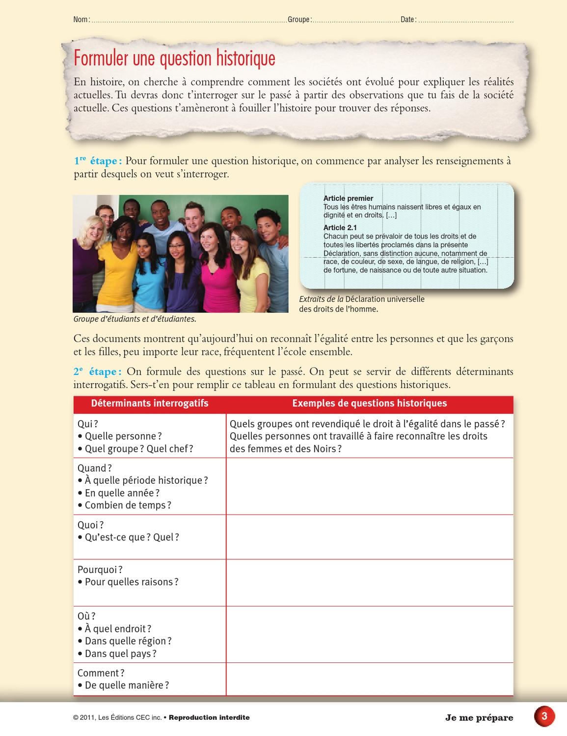 Carnet d'histoire 2e Éd._Carnet B by Les Éditions CEC - Issuu