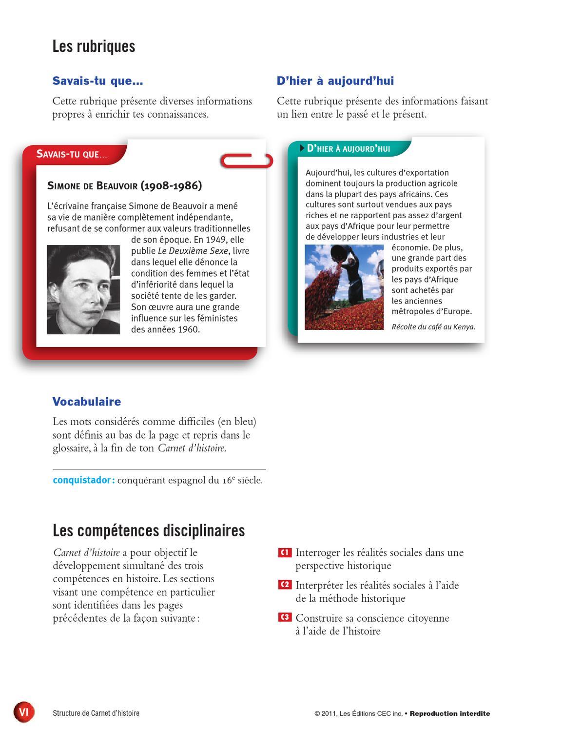 Carnet d'histoire 2e Éd._Carnet B by Les Éditions CEC - Issuu