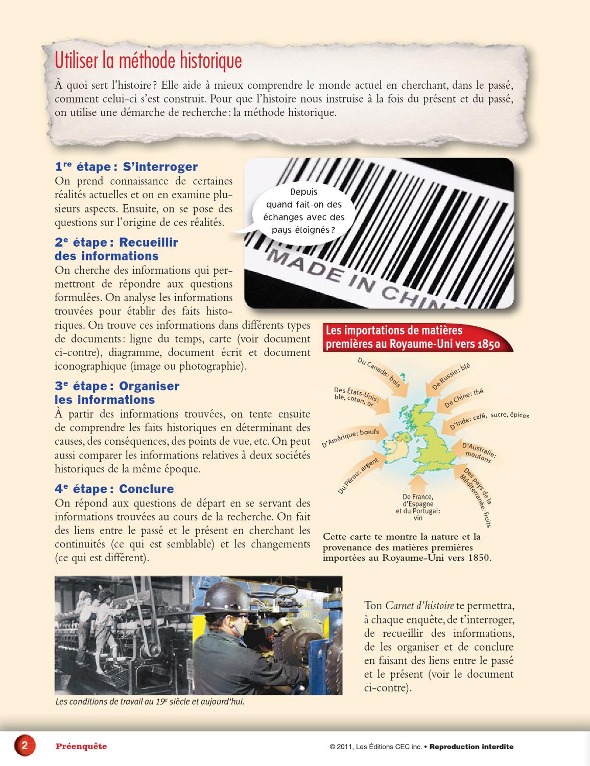 Carnet d'histoire 2e Éd._Carnet B by Les Éditions CEC - Issuu